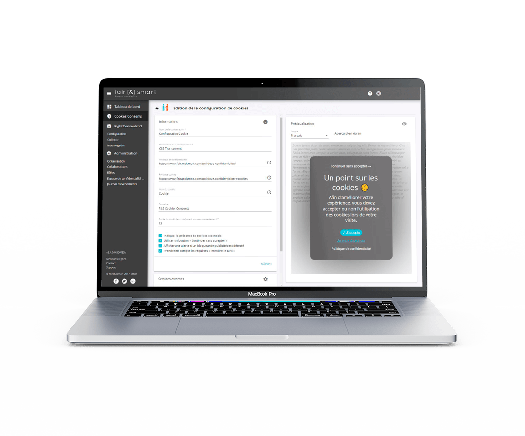 Consent Management Platform pour cookies et traceurs (CMP cookie)